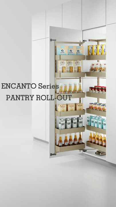 NUOMI Kitchen Pantry Unit Cabinet Organizer Hardware Linkage Sliding Basket Pull Out Larder ...