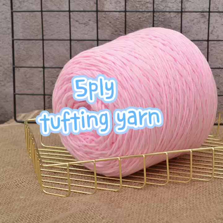 Acrylic Tufting Yarn Wool Yarn Customized High Quality 5ply 550g Milk ...