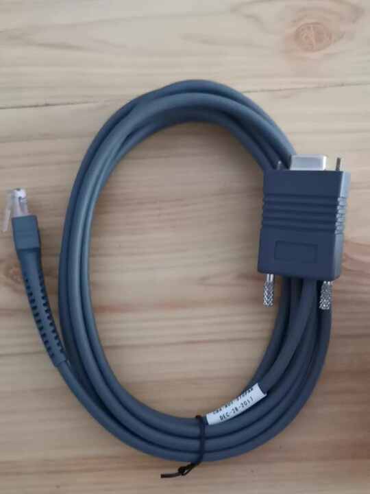 3m Coiled RJ45 to DB9 RS232 Serial Cable for Barcode Scanners