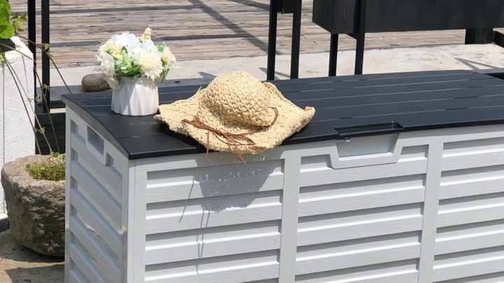 Durable Outdoor Storage - Weatherproof Plastic Box with Wheels