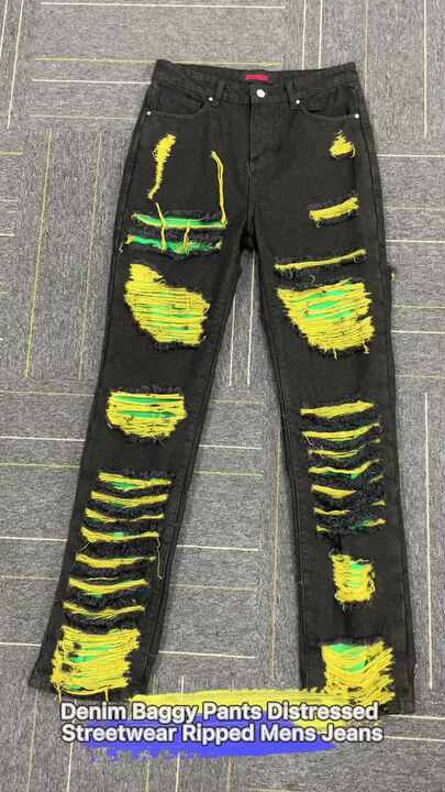 DiZNEW Design Bell Bottom Denim Pants High Quality Vintage Splash Jeans ...