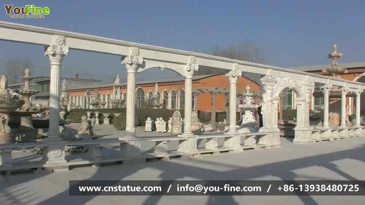 Luxury Marble Gazebo - Perfect for Outdoor Decor & Relaxation