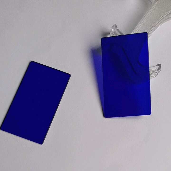 Filtro de vidrio óptico azul cobalto personalizado de fábrica QB24 21 ...