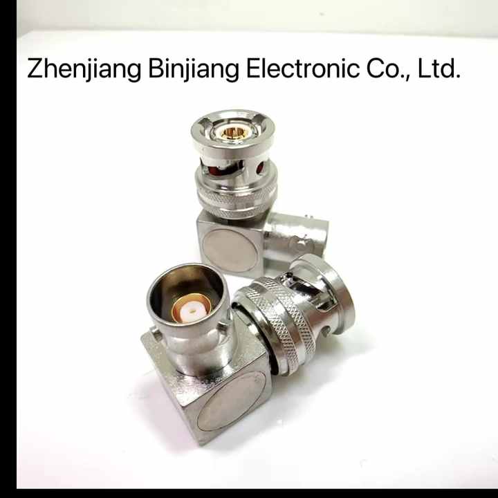 Triaxial BNC Adapter - 3 Pin, 90 Degree Right Angle