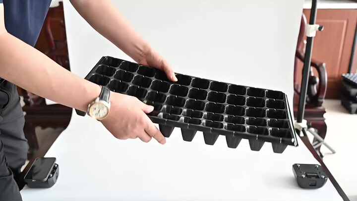 Seed Starting Germination Plastic Tray Dibbler Plastic Rectangular ...