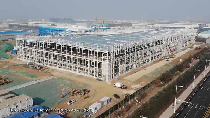 Ready Made Modern Big Span Prefab Metal Steel Structure Aircraft Hangar