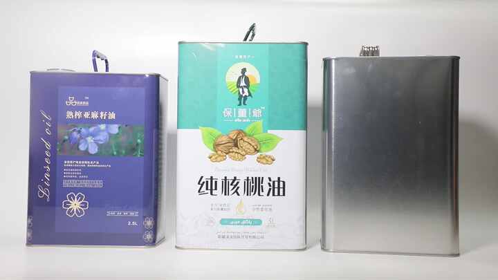 Custom 5L Edible Oil Empty Square Containers - Tinplate