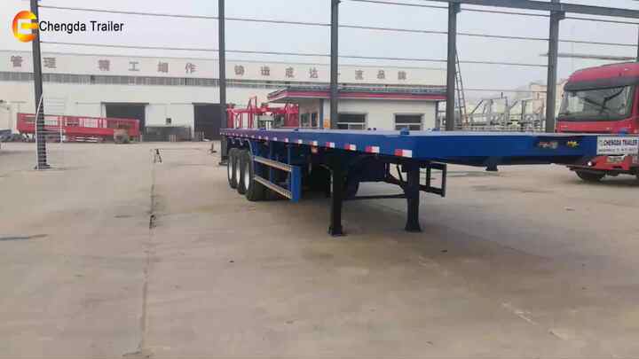 12 Meter Ukuran dan 45-100 Ton Max Payload Low Flat Bed Trailer ...