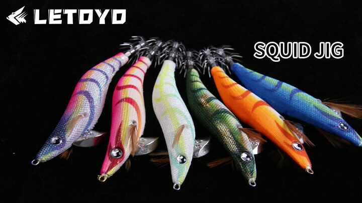 LETOYO 2.5# 3.0# 3.5# Eging Squid Jig Sinking Quality Squid Jigs With Umbrella Hook Yamashita ...