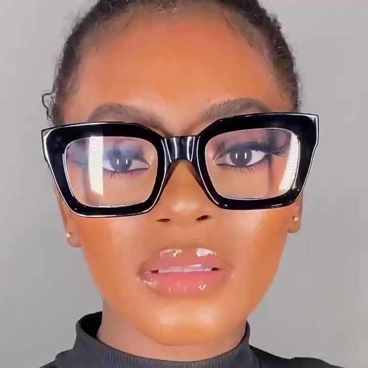 QSKY Concave PC Frame Eyeglasses - Stylish & Clear Lens