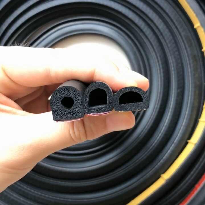 self-adhesive D gasket EPDM seal strip foam rubber D shape rubber seal ...