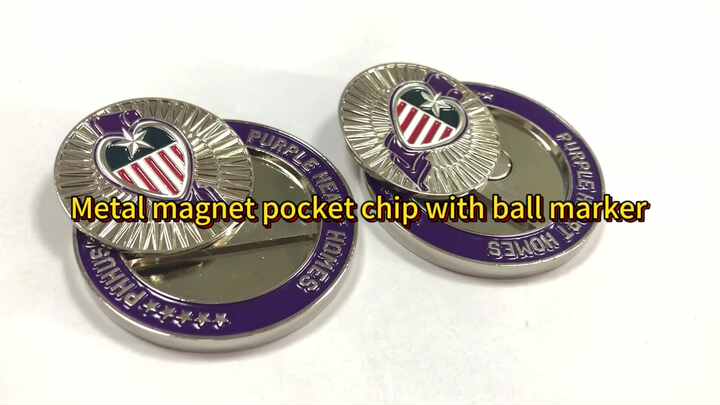 Metal Double Magnetic Position Marker - Golf Aiming Tool