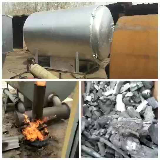 Factory Price Wood Sawdust Briquette Horizontal Airflow Carbonization ...