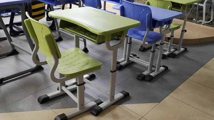 Plastic Seat Student Desk and Chair - Cheap School Furniture