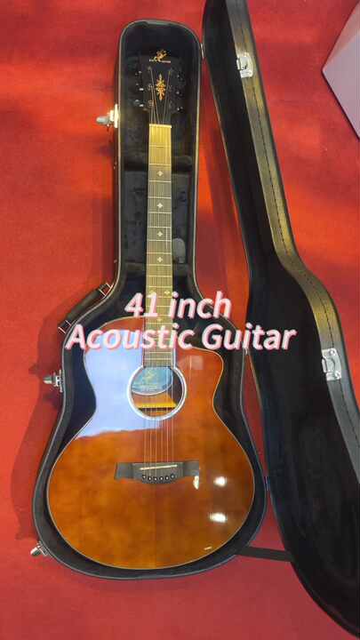 High Quality Hard Acoustic Guitar Case OEM/ODM Factory Leather Wooden ...