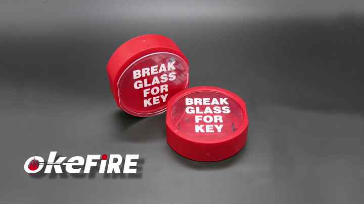 Okefire Fire Alarm Break Glass Key Box with Hammer - Emergency Key ...