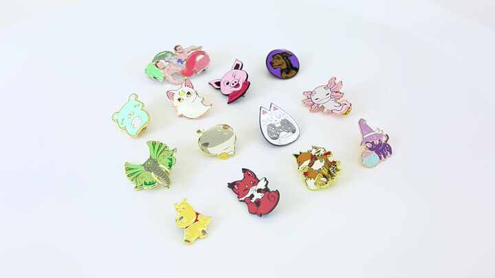 Custom Metal Cute Cartoon Lapel Pin Badge Design Your Own Hard Soft ...