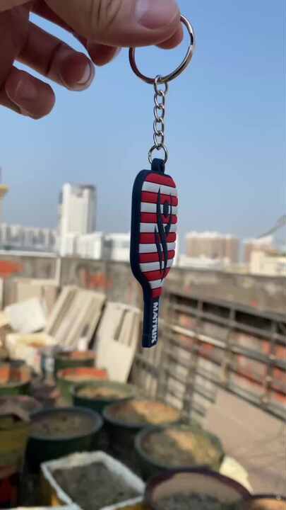 Custom Key Shape Keyring 2D 3D Soft PVC Rubber Key Chain in Racket ...