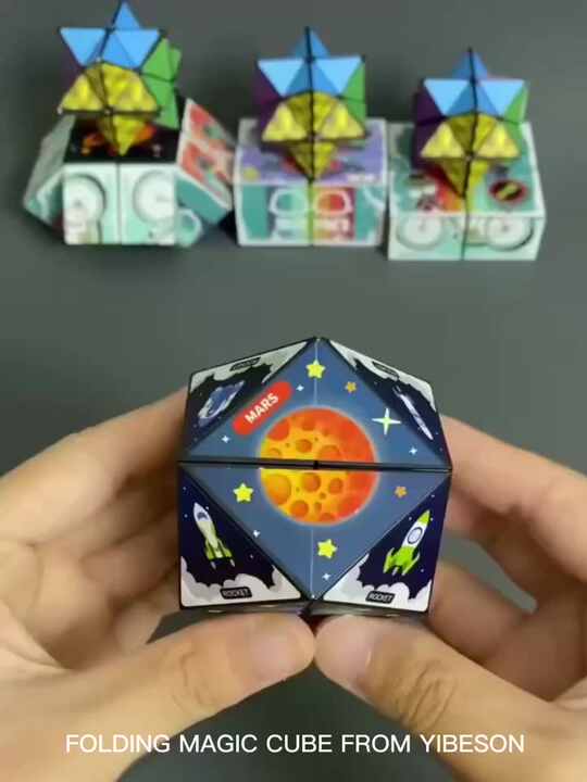 Geometric Flip Decomp Plastic Magic Folding Cube Puzzle