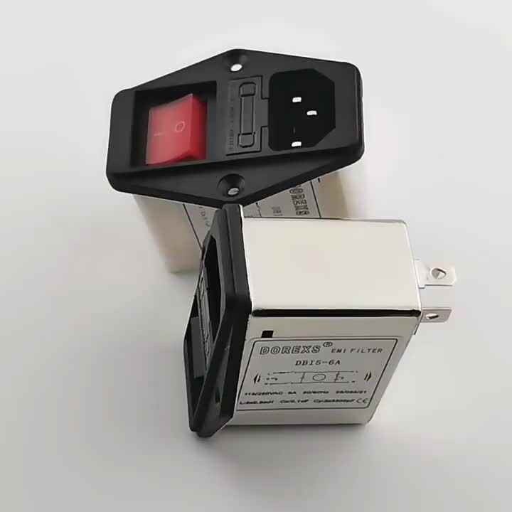 Line Noise Filters: 3A, 6A, 10A & 15A Plug Type EMI Power Connector for ...