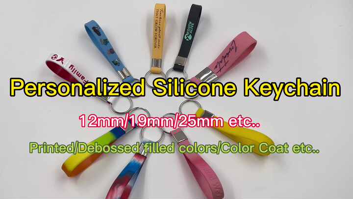 Personalized Silicone Keychain Bracelet Custom Silicone Keychain ...