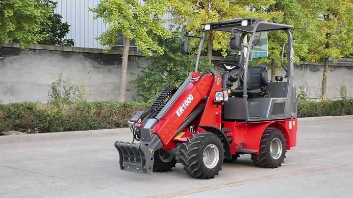 Everun CE Approved 0.9ton ER1000 small telehandler Compact micro bucket ...
