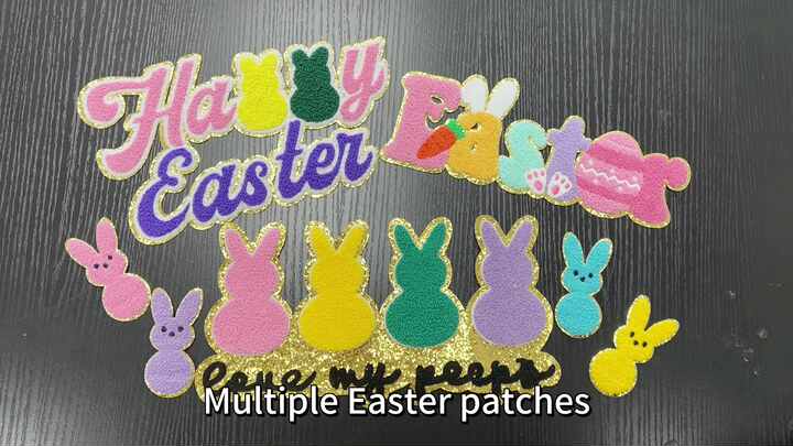 Custom Easter Pattern Patches by Bad Rabbit - Sustainable & Stylish