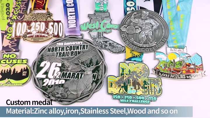 Manufacturer Custom High Quality Metal 3D Marathon Sport Medal