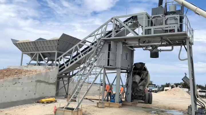 Ready Mix Concrete Dry Mixing Station - Portable Batching Plant for Sale