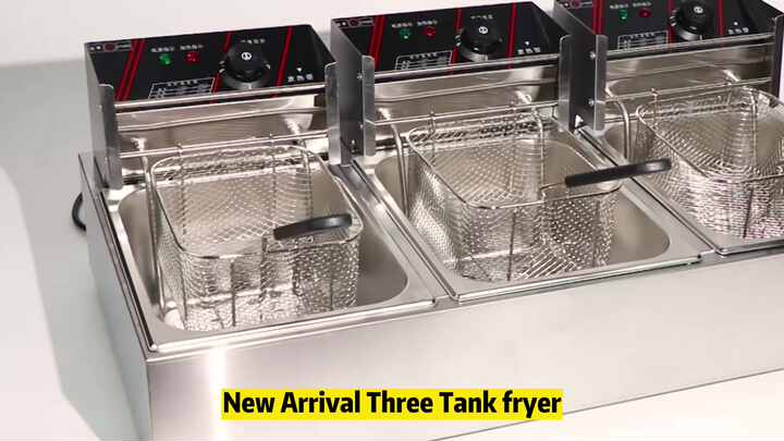 Efficient Chicken Fryer - Three Tank Deep Frying Machine
