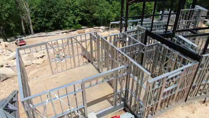 2 Floor Steel Frame House - 4 Bedrooms & Modern Design