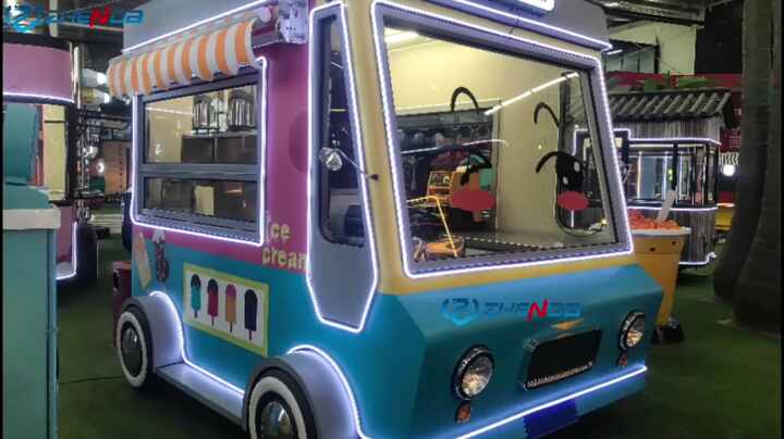 Concession food cart enclosed mobile coffee hot dog food trucks ice ...