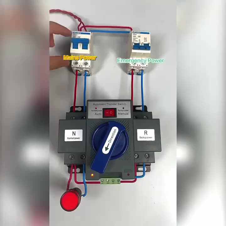 3 Pole PC Class Ats 3Phase 63a 3P Static Power Automatic Transfer ...