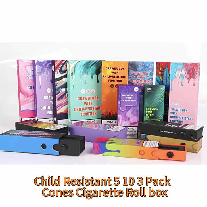 Custom High Quality Coated Material CR Child Proof Boxes