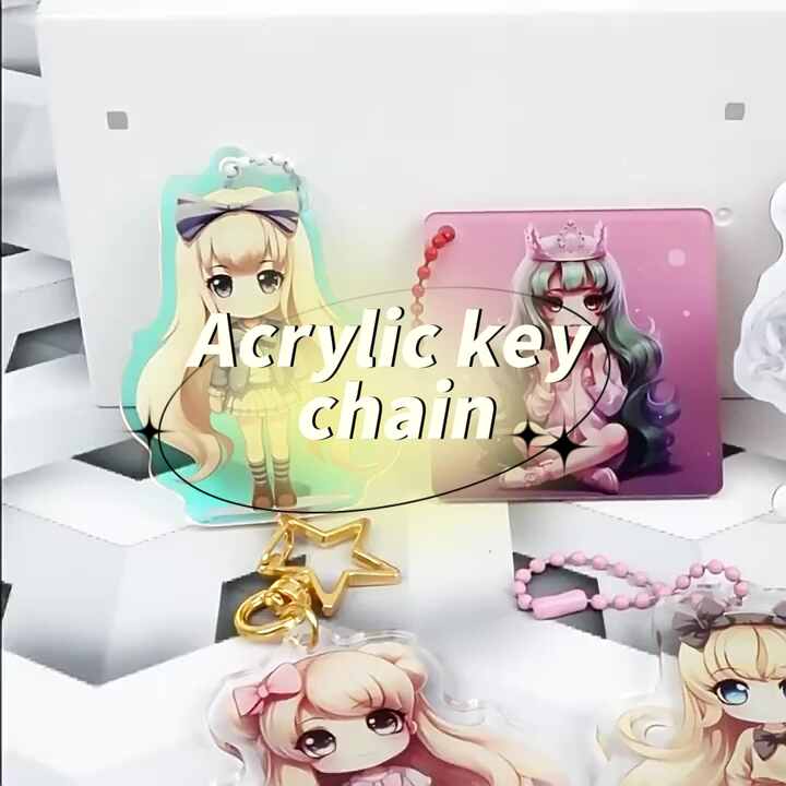 SYD mini custom frosted clear epoxy holographic cute cartoon acrylic ...