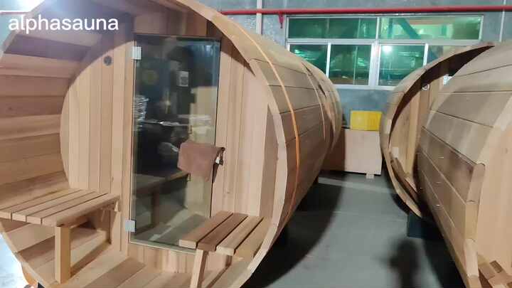 New Design Luxury Dry Steam Outdoor Barrel Sauna Room Traditional Wood ...