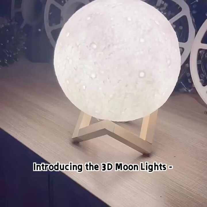 3D Moon Lights - Decorative Night Lamps for Kids