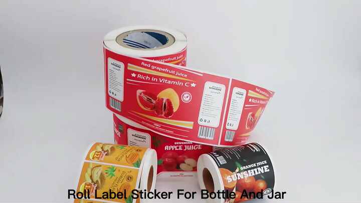 Custom Waterproof Bopp Vinyl Adhesive Labels for Juice & Beverage ...