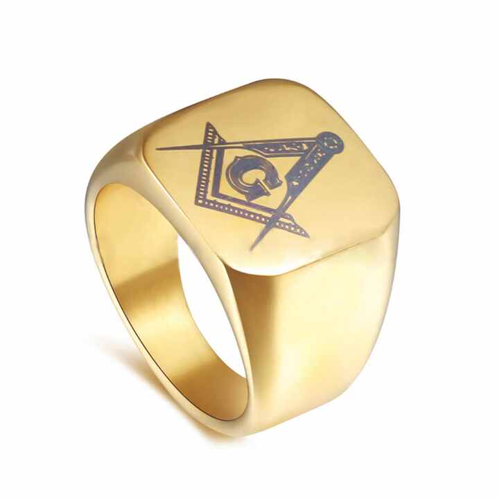 Custom Signet Saudi Gold Rings for Men - Durable & Stylish