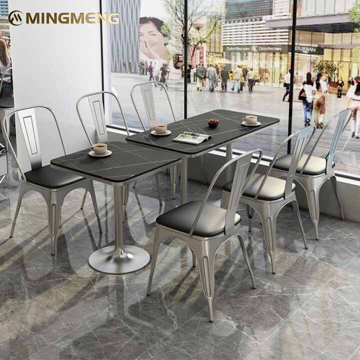 Modern Wood Cafe Restaurant Fast Food Bar Dining Furniture