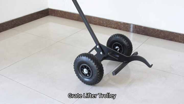 Spray Booth Grille Floor Removal Tool - Grate Lifter Trolley