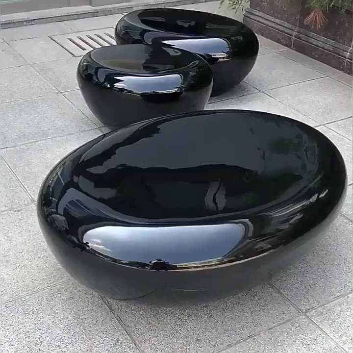 Fiberglass Outdoor Pebble Seats - Durable & Stylish