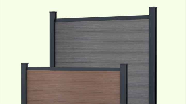 Composite Garden Fence With Metal Aluminium Posts Fencing Moden Design ...