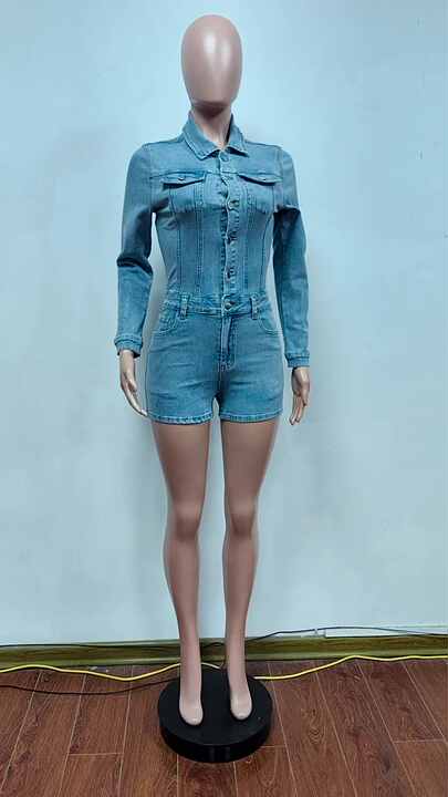 Ready to Ship S-2XL High Quality Boutique Fashion Denim Jeans One Piece ...