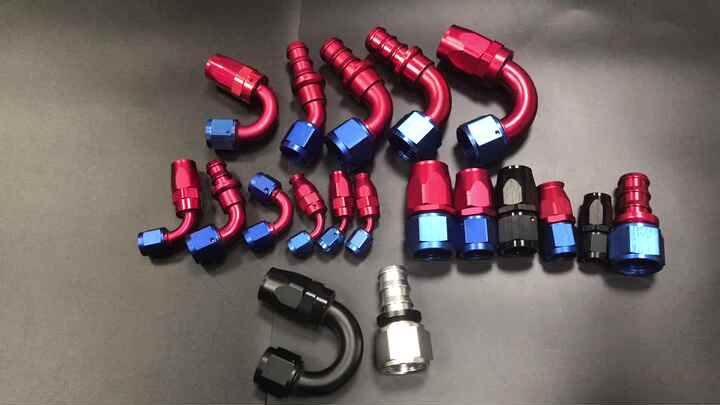 AN3 to AN12 Banjos Fitting for Braided Brake Hose Red Blue Motorsport ...