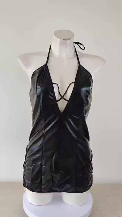 2022 Western Nightwear Sleepwear Night Dress Sexy Lingerie Leather ...