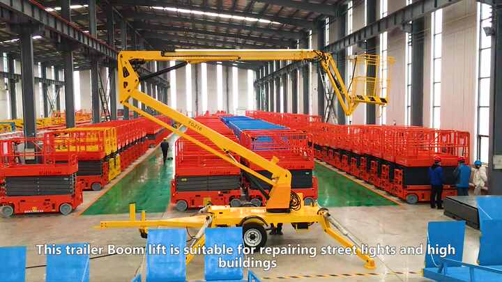 12m Telescoping Trailer Lift - Electric Boom for Human Use