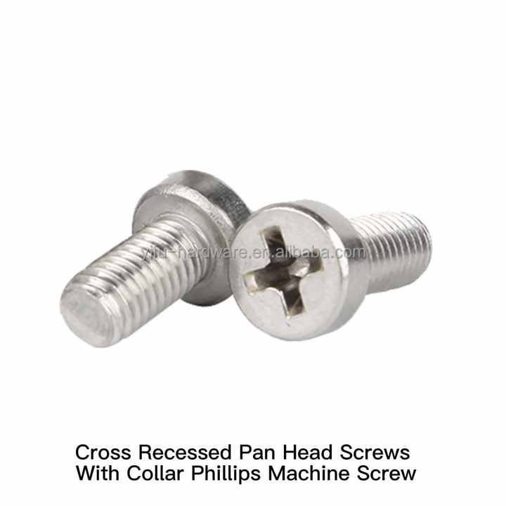 Din967 Din 967 M3 M4 M5 Cross Recessed Pan Head Screws With Collar Phillips Machine Screw Flange ...