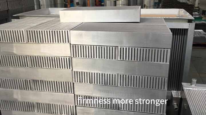 Customized Aluminum Plate Fin Heat Exchanger Water to Air Core Brazed ...
