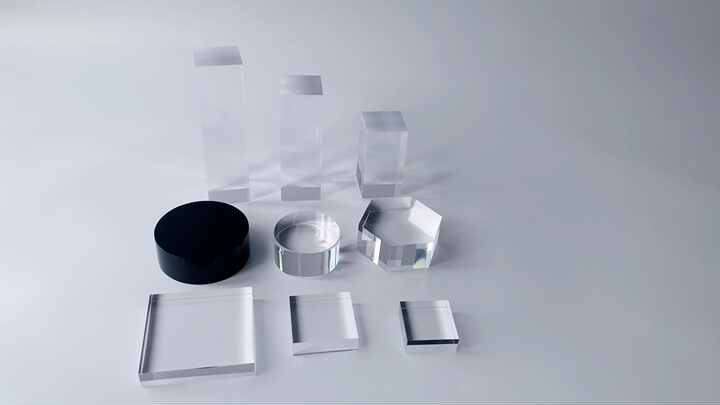 Acrylic Gem and Mineral Display Stands - Clear and Customizable